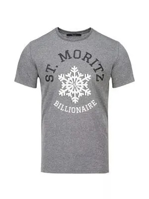 BILLIONAIRE St. Moritz Logo-print T-shirt - Grey
