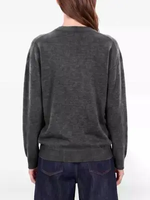 Victoria Beckham Logo-plaque Drop-shoulder Sweater