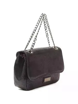 POMPEI DONATELLA Suede Chain-strap Crossbody Bag