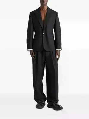 Givenchy Couture Seam Single-breasted Jacket In Wool And Mohair - Black
