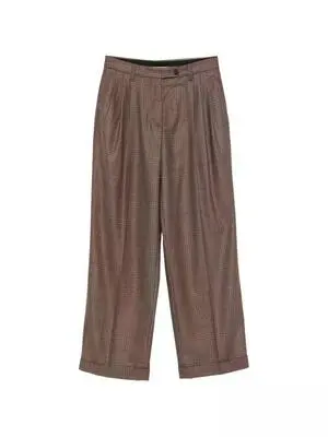 Aspesi Check Pleated Trousers