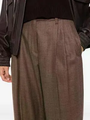 Aspesi Check Pleated Trousers