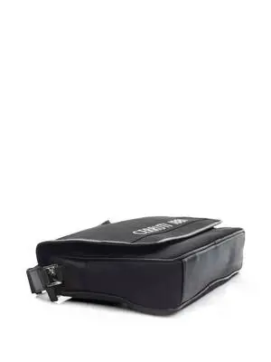 CERRUTI 1881 Logo-print Foldover Messenger Bag - Black