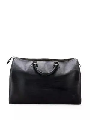 LOUIS VUITTON Speedy Handbag Epi Leather 35 Satchel - Black