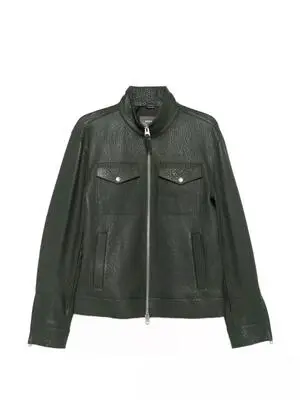 Mackage Grainy Leather Jacket - Green