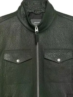 Mackage Grainy Leather Jacket - Green