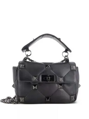 VALENTINO Roman Stud Flap Bag Quilted Leather Medium Crossbody Bag