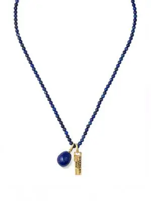 Givenchy Tape Necklace In Lapis Lazuli, Metal And Resin - Blue