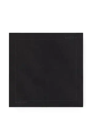 Givenchy Paris Pocket Square In Silk Jacquard - Black