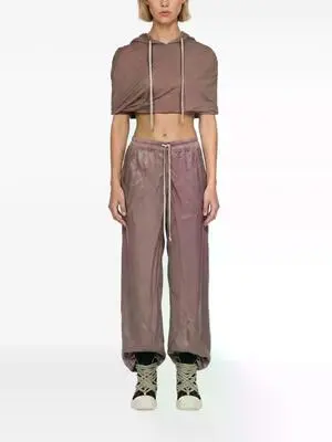 Rick Owens Draped Cropped Hoodie