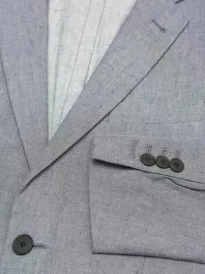 Gant Melange-effect Long-sleeve Blazer - Grey