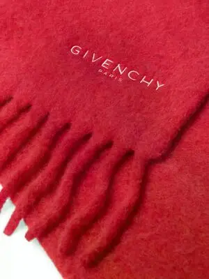 Givenchy Paris Large Scarf In Alpaca Wool - Red