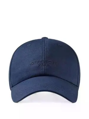 Givenchy Paris Embroidered Cap In Cotton - Blue