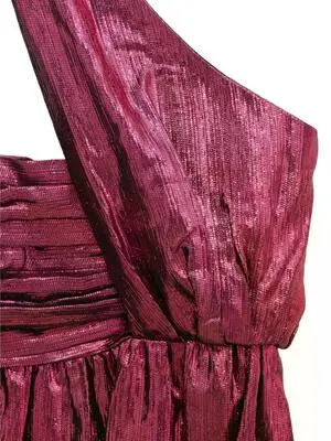 Saint Laurent One-shoulder Draped Mini Dress