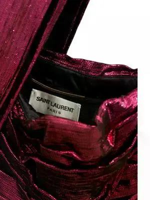 Saint Laurent One-shoulder Draped Mini Dress