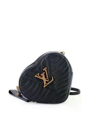 LOUIS VUITTON New Wave Heart Quilted Leather Crossbody Bag - Black