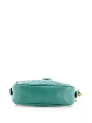 Gucci Gg Marmont Shoulder Bag Matelasse Leather Mini Crossbody Bag - Green