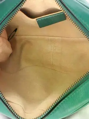 Gucci Gg Marmont Shoulder Bag Matelasse Leather Mini Crossbody Bag - Green
