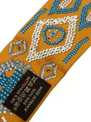 Hermès 2019-2026 Kelly En Perles Twilly Silk Scarf Scarves - Yellow