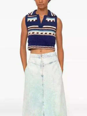 Sea Sutton Crochet Sweater Vest