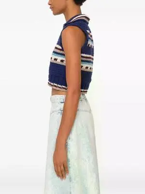 Sea Sutton Crochet Sweater Vest
