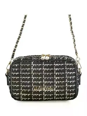 MARIO VALENTINO Tweed-check Cross Body Bag - Black