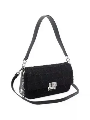 Liu Jo Bouclé-knit Logo-plaque Shoulder Bag