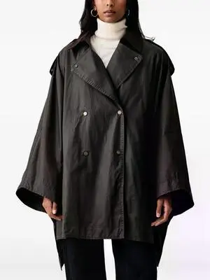 VICOLO Waxed Double-breasted Coat