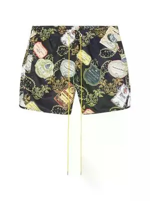 Rhude Vin Bandana-print Swim Shorts - Black