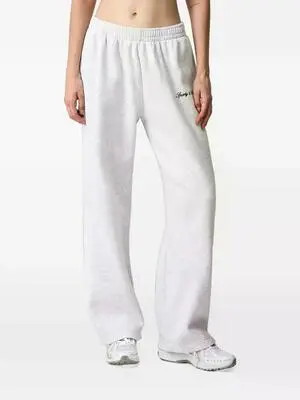 Sporty & Rich Signature Logo-embroidered Track Pants - Grey