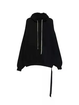 Rick Owens Hun Strap-detail Hoodie - Black