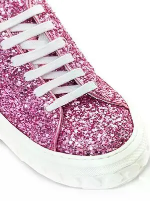 Casadei Glitter-embellished Low-top Sneakers