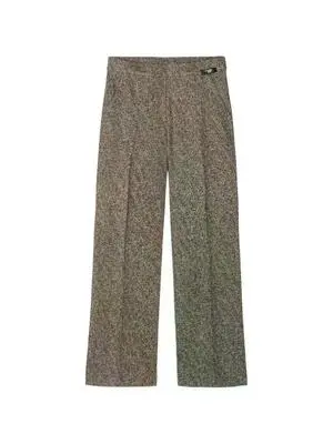 CAMBIO Ava Wide-leg Trousers - Brown