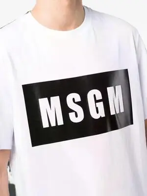 MSGM Logo-print Cotton T-shirt
