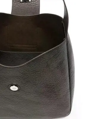 Hogan Grained-leather Buckle-detail Tote Bag