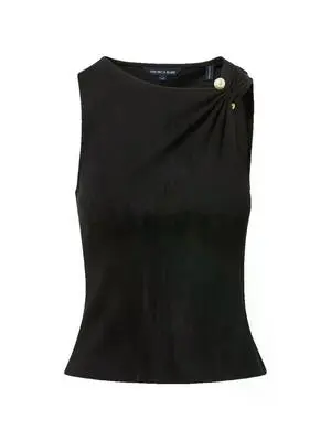 Veronica Beard Deylin Gathered Button-detail Top