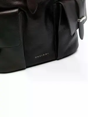 Orciani Jones Lagoon Leather Backpack - Brown