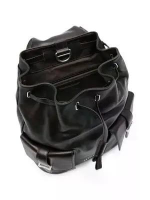 Orciani Jones Lagoon Leather Backpack