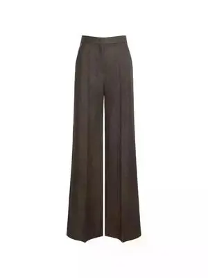 Max Mara Pleated Wide-leg Tailored Trousers - Grey