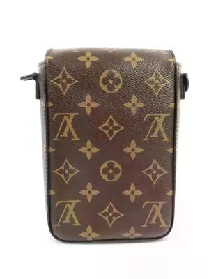 LOUIS VUITTON Monogram Macassar S-lock Shoulder Bag