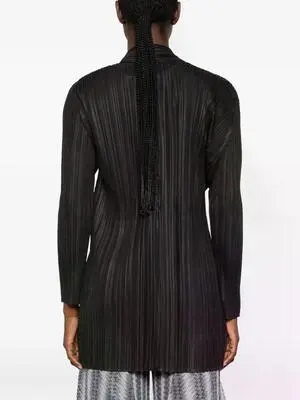 Issey Miyake Pleated Shawl-collar Jacket