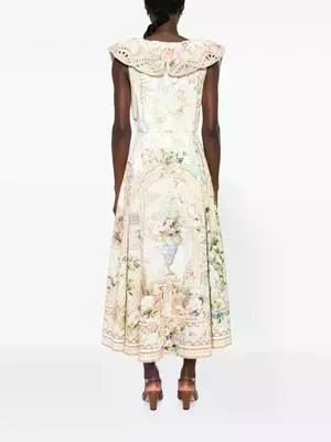 Camilla Floral-print Ruffled Midi Dress
