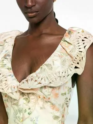 Camilla Floral-print Ruffled Midi Dress