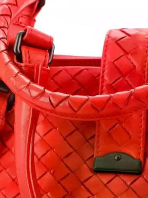 Bottega Veneta Roma Bag Intrecciato Nappa Medium Tote Bag - Red