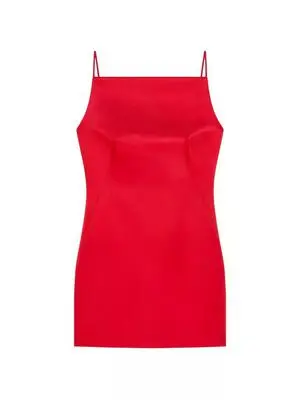 Givenchy Sliced Mini Dress In Satin - Red