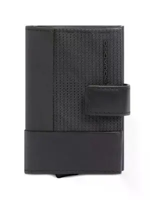 PIQUADRO Logo-print Bi-fold Cardholder - Black