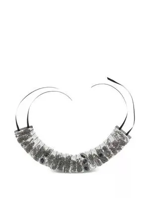 ALAINPAUL Rhinestone-embellished Mesh Necklace