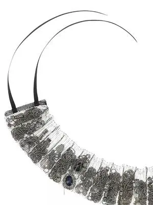 ALAINPAUL Rhinestone-embellished Mesh Necklace