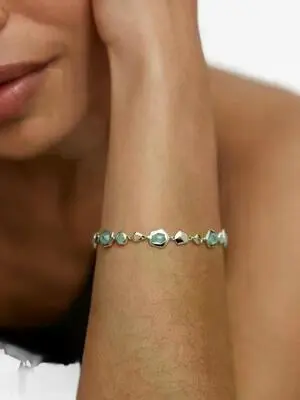 Monica Vinader Odyssey Aquamarine Pebbled Chain Bracelet