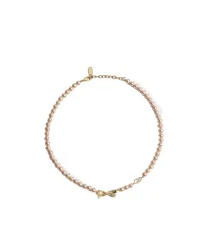 Dior Cd Bow Necklace - Yellow